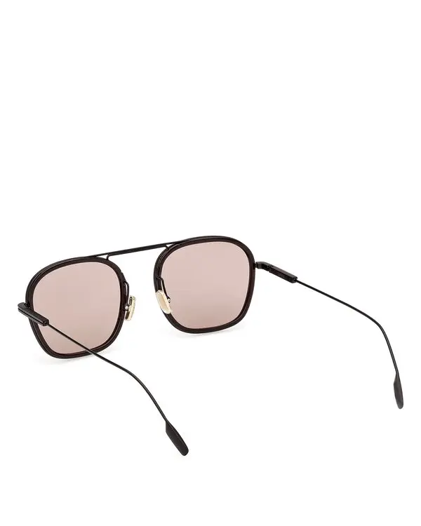 Zegna Geometric Sunglasses 51mm - Dark Brown