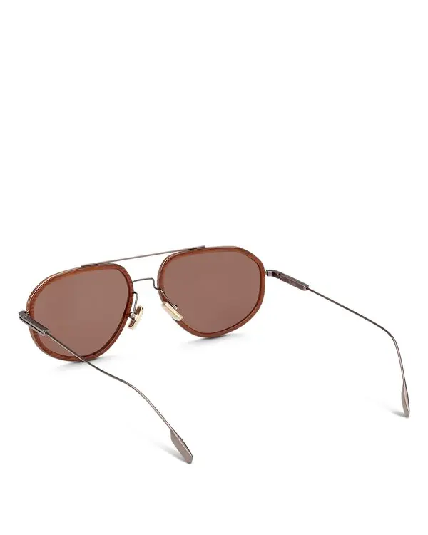Zegna Navigator 56mm Sunglasses