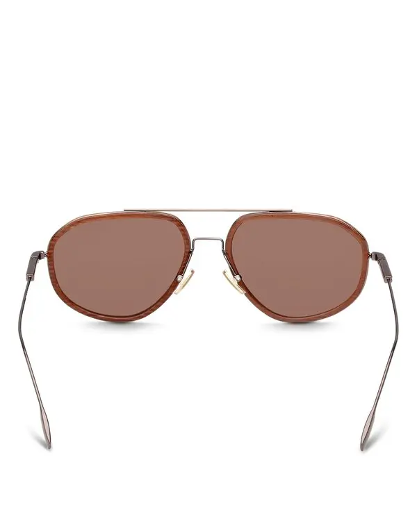 Zegna Navigator 56mm Sunglasses