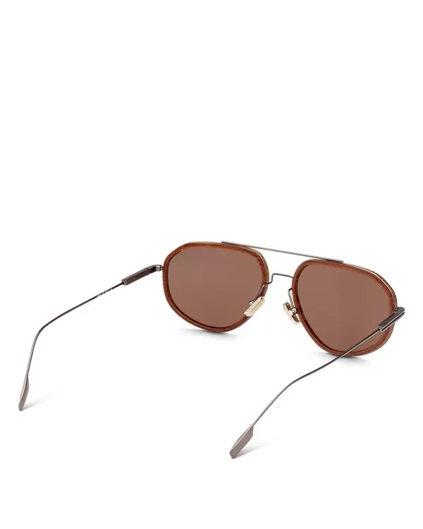 Zegna Navigator 56mm Sunglasses