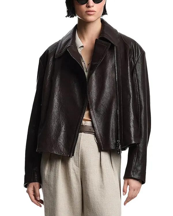 Emporio Armani Leather Biker Jacket