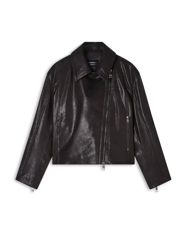Emporio Armani Leather Biker Jacket