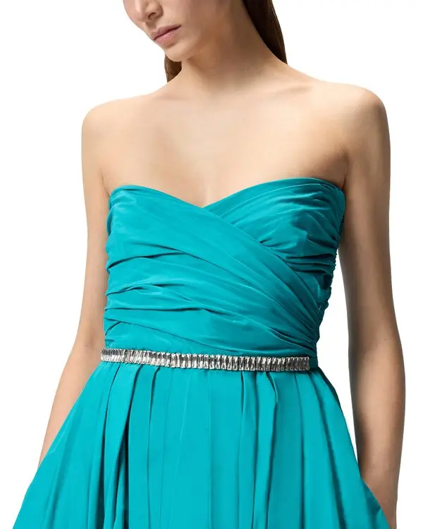 Pinko Dattero Taffeta Strapless Gown - V