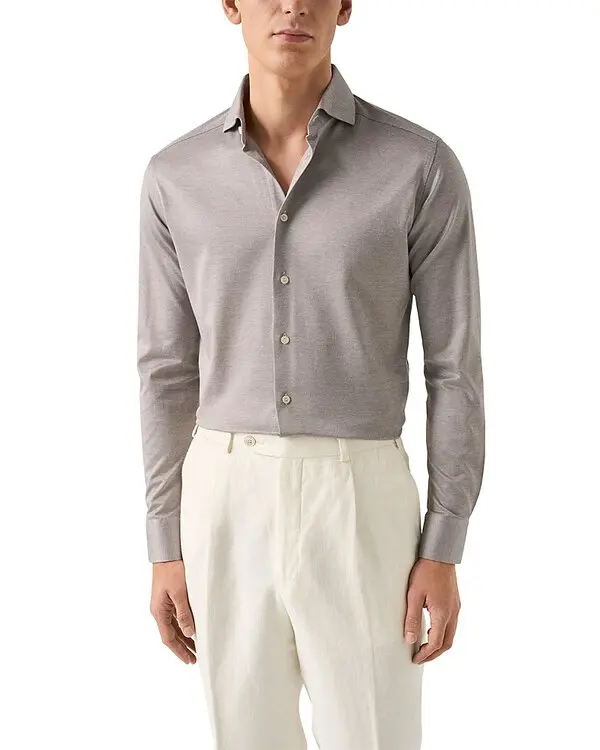 Eton Slim Fit Dress Shirt - Medium Brown