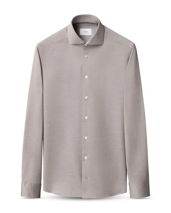 Eton Slim Fit Dress Shirt - Medium Brown