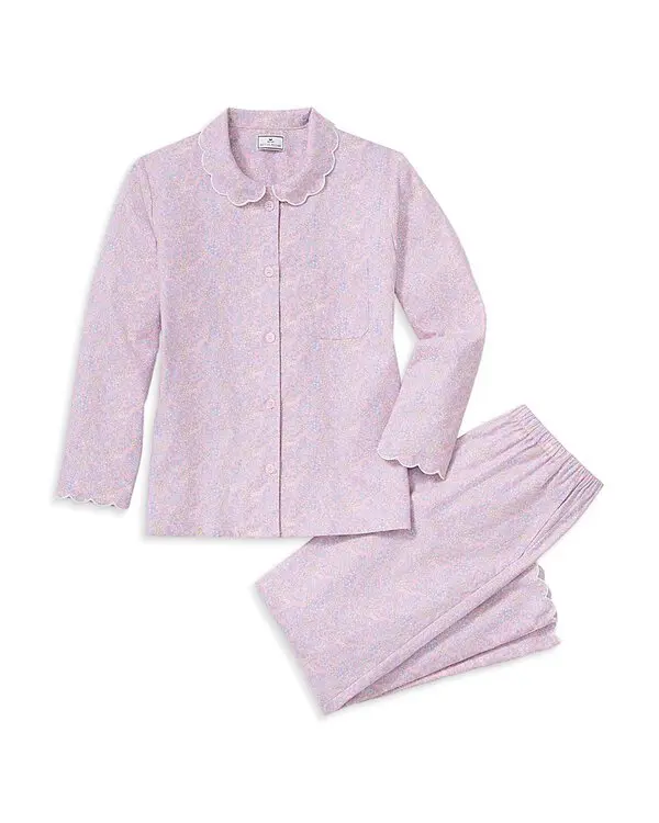 PETITE PLUME Twill Colette Long Pajama Set - Pink