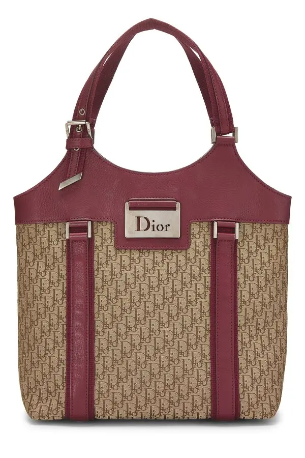 Dior Trotter Canvas Street Chic Tote - Red