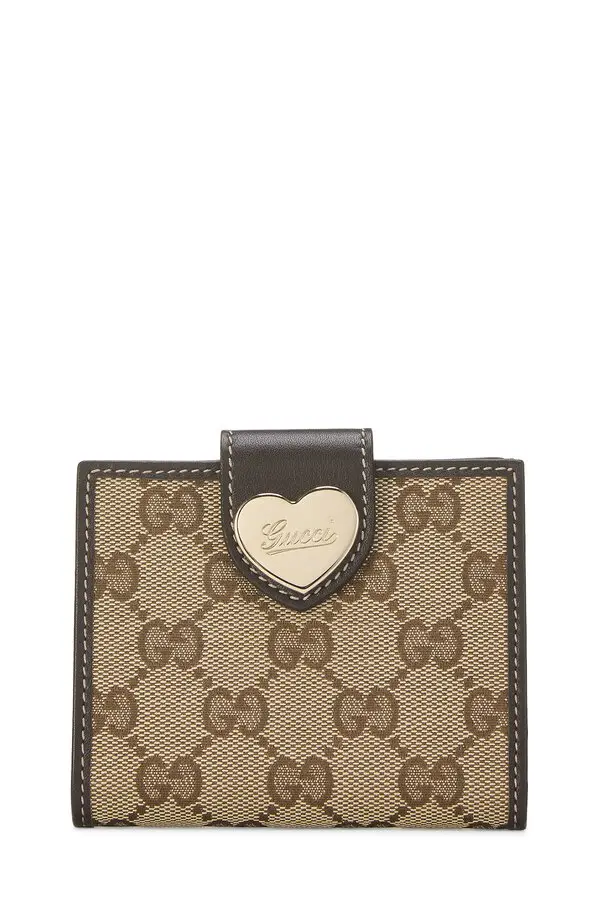 Gucci Original Gg Canvas French Compact Wallet - Brown