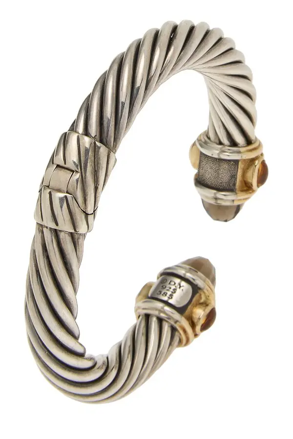 David Yurman Two-tone Hinged Renaissance Cable Bracelet