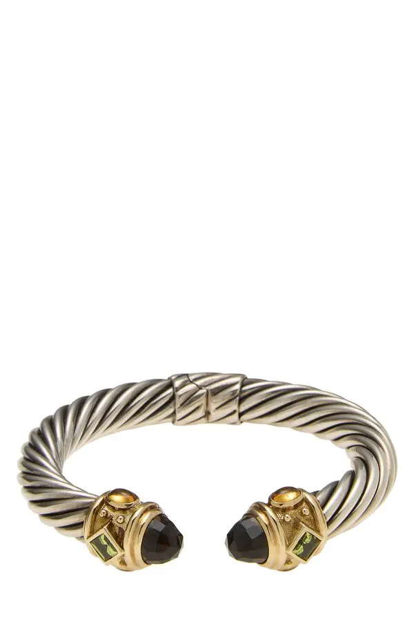 David Yurman Two-tone Hinged Renaissance Cable Bracelet