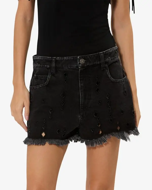 Isabel Marant Aecia Denim Shorts - Black