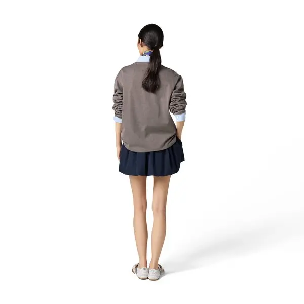 Miu Miu Poplin Miniskirt - Navy