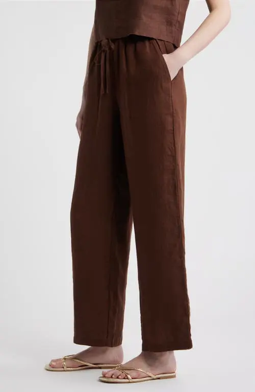 Rails Emmie Linen Drawstring Pants - Espresso