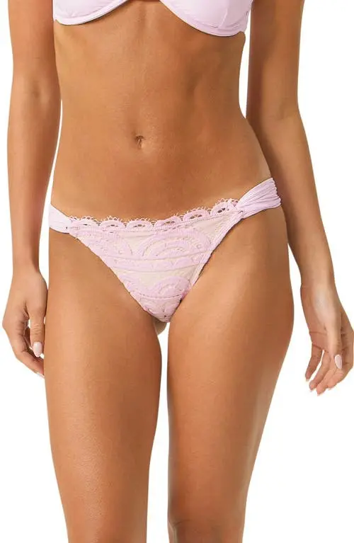 PQ Fanned Lace Bikini Bottom - Rose