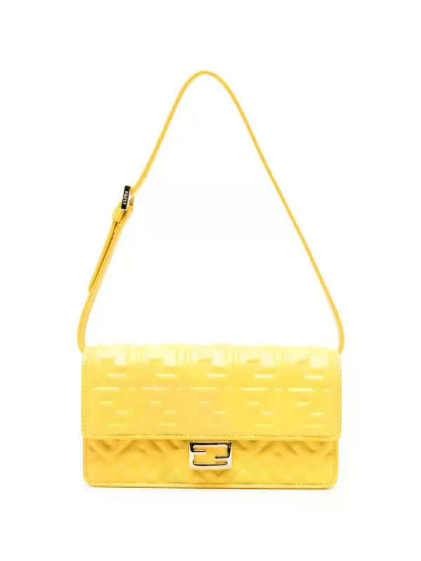 Fendi Baguette Wallet On Chain Crossbody Bag - Yellow