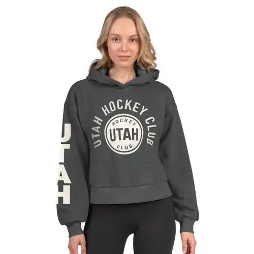 STARTER Utah Mammoth Star Player Cropped Fleece Hoodie