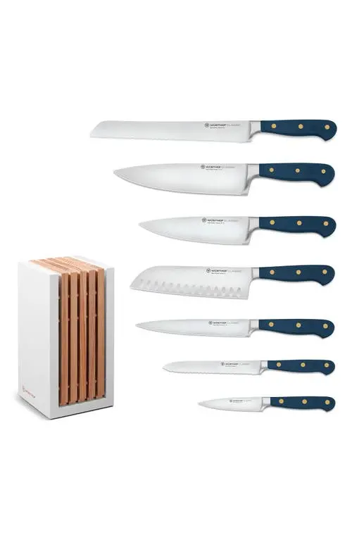 WUSTHOF Classic 8-piece Designer Knife Block Set - Blue