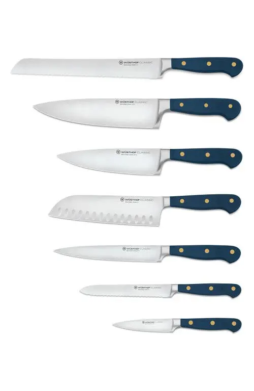 WUSTHOF Classic 8-piece Designer Knife Block Set - Blue