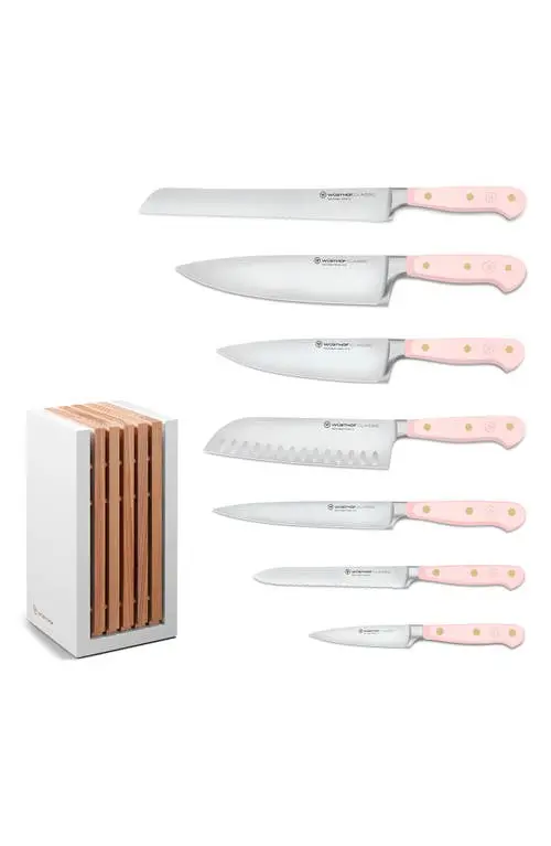 WUSTHOF Classic 8-piece Designer Knife Block Set - Light Pink