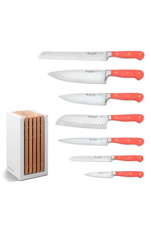 WUSTHOF Classic 8-piece Designer Knife Block Set - Pink