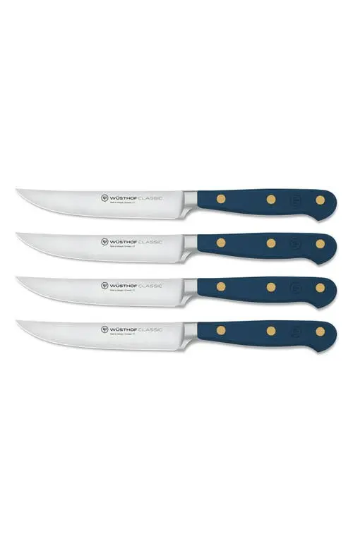 WUSTHOF Classic 4-piece Steak Knife Set - Blue