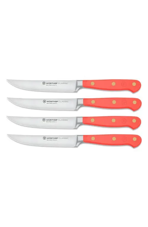 WUSTHOF Classic 4-piece Steak Knife Set - Pink