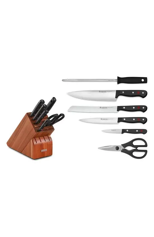 WUSTHOF Gourmet 7-piece Knife Block Set - Black
