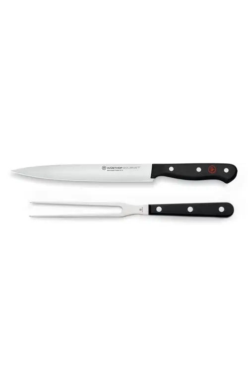 WUSTHOF Gourmet 2-piece Carving Set - Black