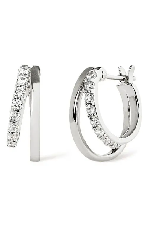 ANA LUISA Double Hoop Earrings - Silver