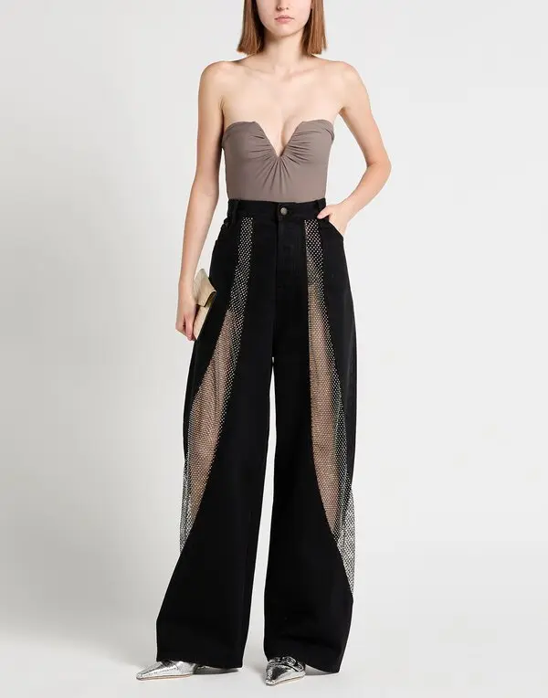 DARKPARK Embellished Cotton & Polyester Jeans - Black