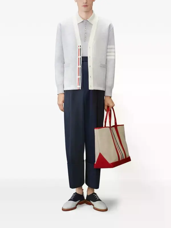 Thom Browne 4-bar Intarsia Knit Cardigan