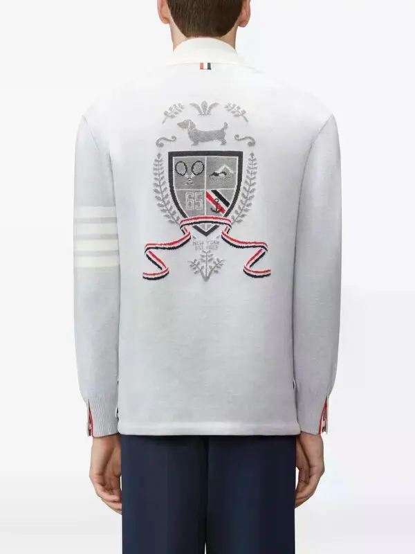 Thom Browne 4-bar Intarsia Knit Cardigan