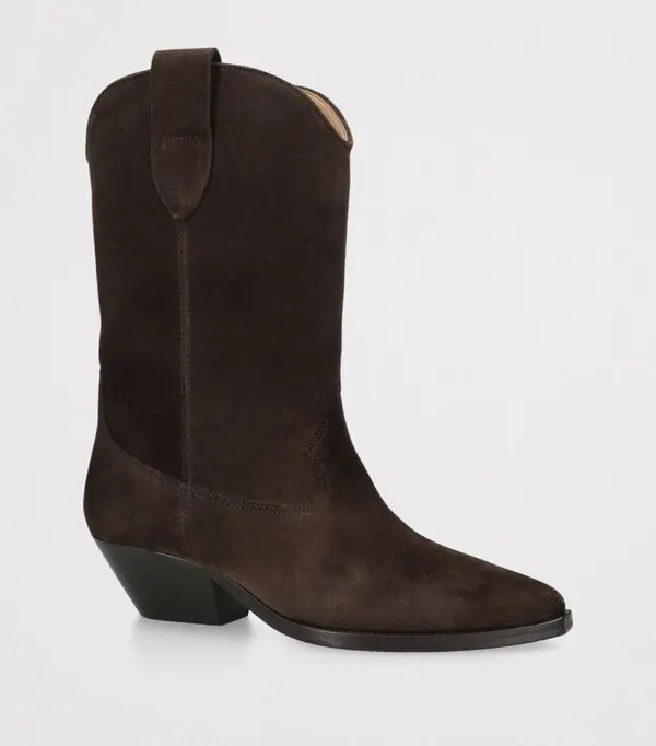 Isabel Marant Étoile Suede Duerto Cowboy Boots - Brown