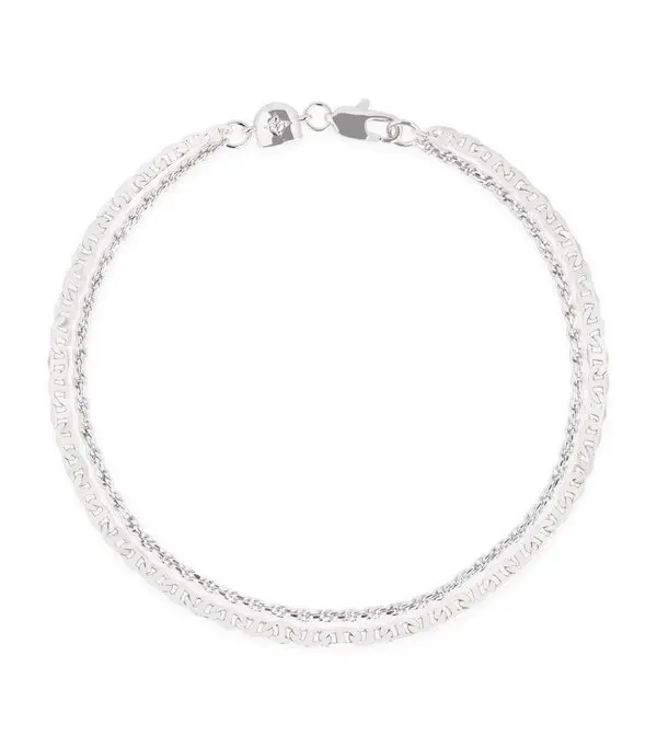 ASTRID & MIYU Illusion Duo Chain Bracelet - Silver