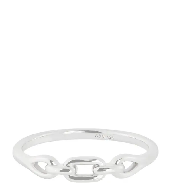 ASTRID & MIYU Rhodium-plated Links Ring - Silver