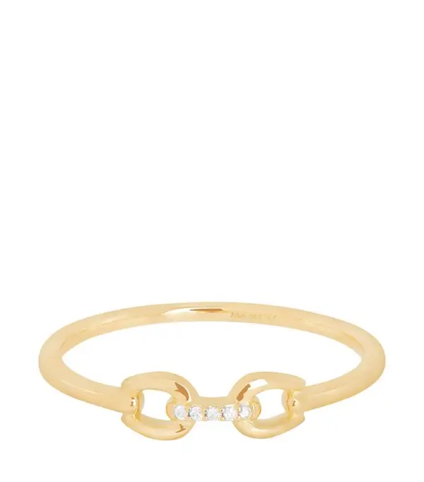 ASTRID & MIYU Horseshoe Link Ring - Gold