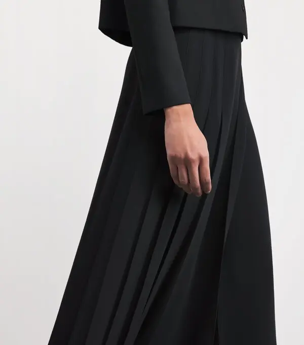 YVES SALOMON Silk Crepe Maxi Skirt