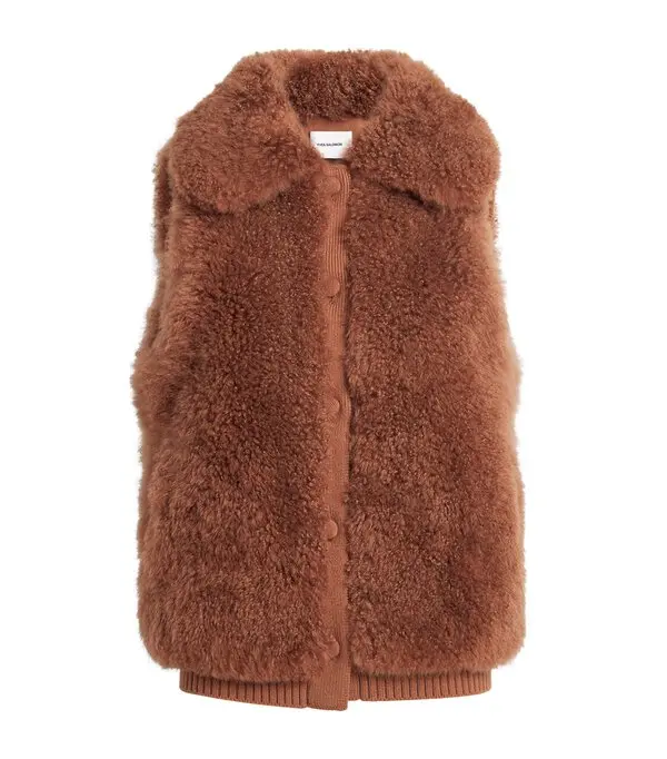 YVES SALOMON Cashmere Shearling-knitted Gilet