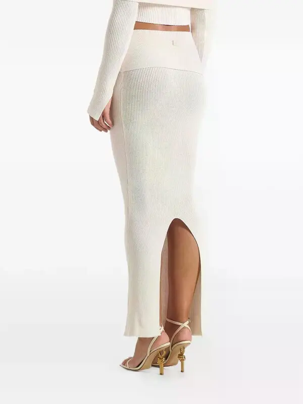 Manière De Voir Asymmetric Draped Midaxi Skirt With Hardware Detail