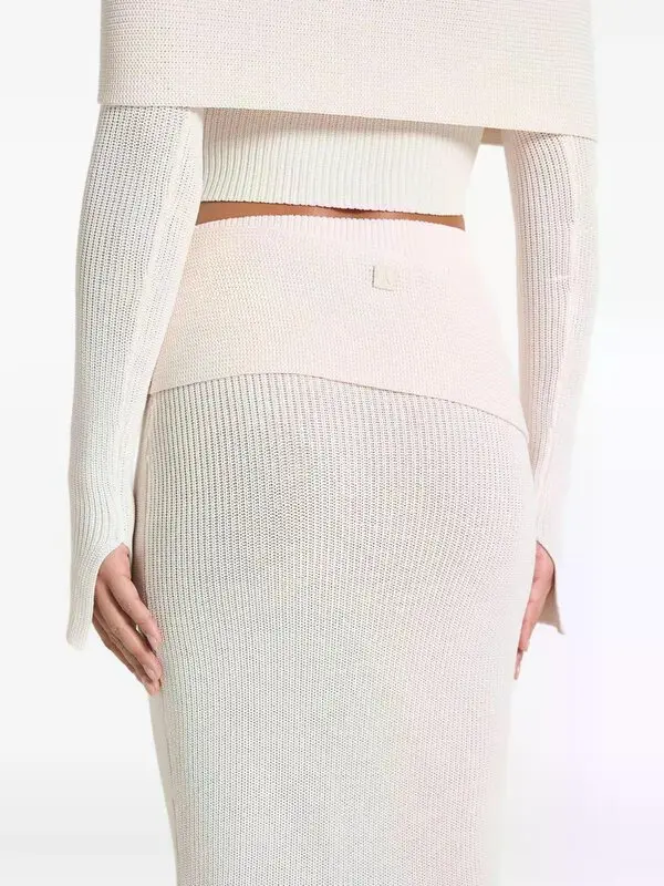 Manière De Voir Asymmetric Draped Midaxi Skirt With Hardware Detail