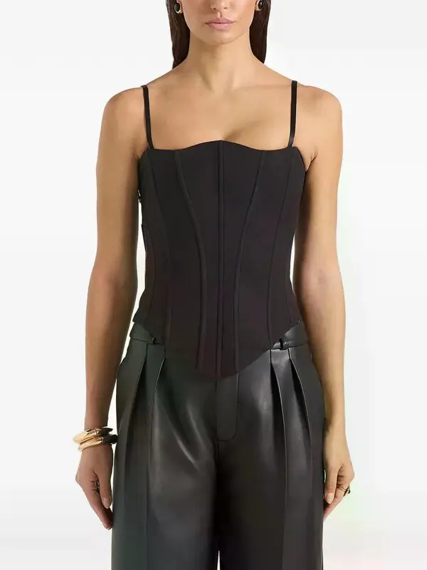 Manière De Voir Scarlett Lace-up Corset - Black