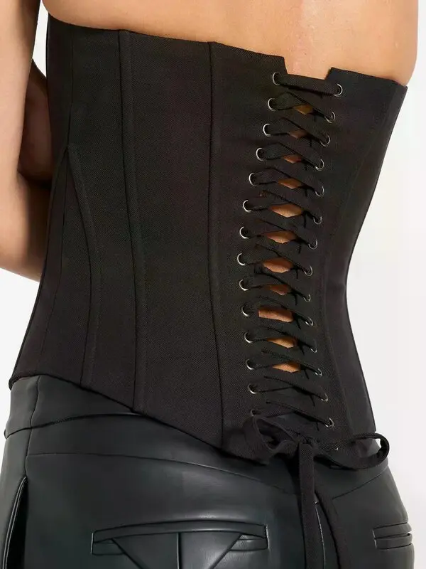 Manière De Voir Scarlett Lace-up Corset - Black