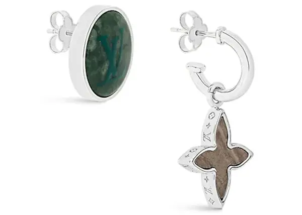 LOUIS VUITTON Marble Earrings - Grey