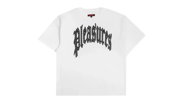 PLEASURES Twitch Studded Crewneck Sweatshirt - White