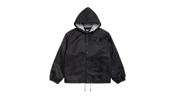 StÜssy Hooded Coaches Jacket - Black