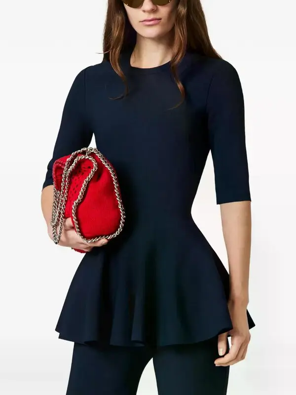 Stella McCartney Crewneck Peplum Blouse