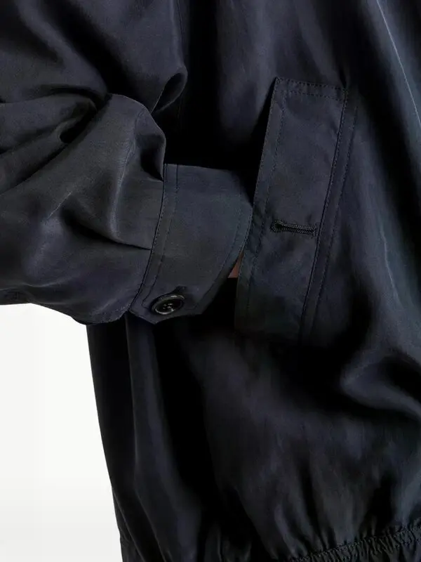 Prada Washed Silk Jacket With Triangle Logo