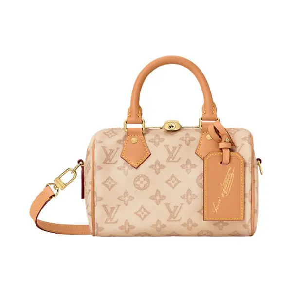 LOUIS VUITTON Speedy Bandouliere 20 Monogram Origine Lin Canvas - Tan