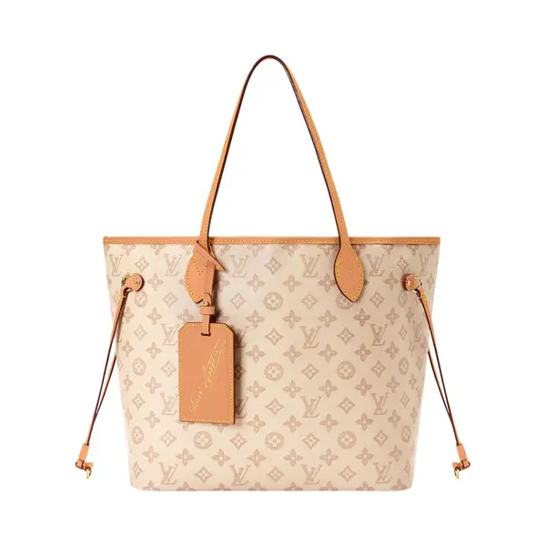 LOUIS VUITTON Neverfull Mm Monogram Origine Lin Canvas - Tan