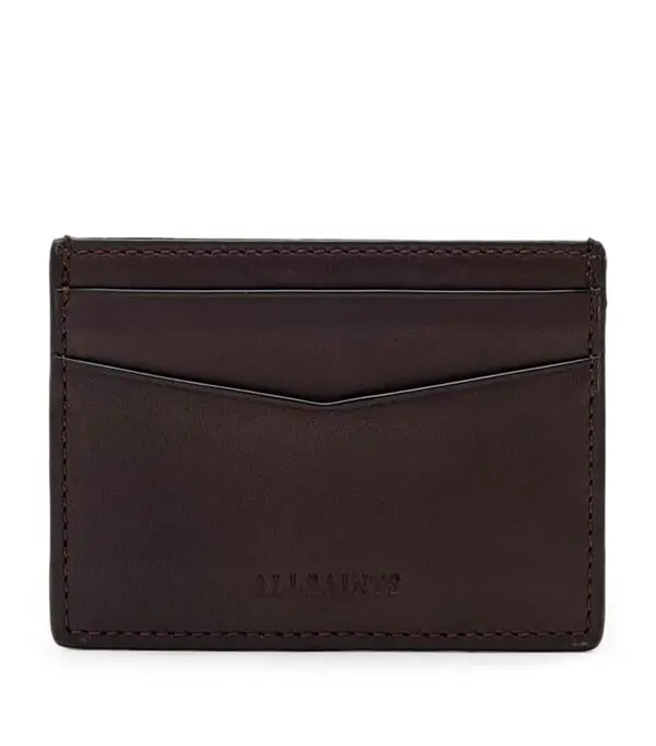 ALLSAINTS Leather Delph Cardholder - Brown